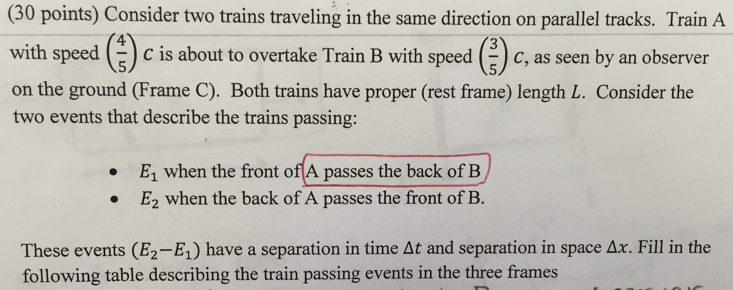 Solved Consider two trains traveling in the same direction | Chegg.com