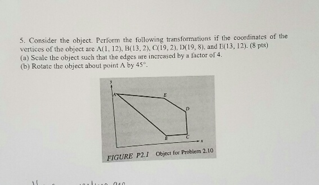 Solved Consider the object. Perform the following | Chegg.com