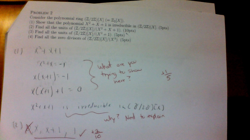 Solved Consider the polynomial ring (Z, 2Z)[X] (= Z_2[X]). | Chegg.com