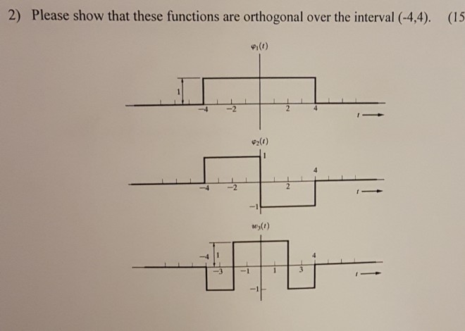 2 Please Show That These Functions Are Orthogonal
