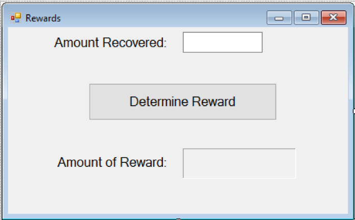 Solved VISUAL BASIC Programming: Program 2: Rewards | Chegg.com