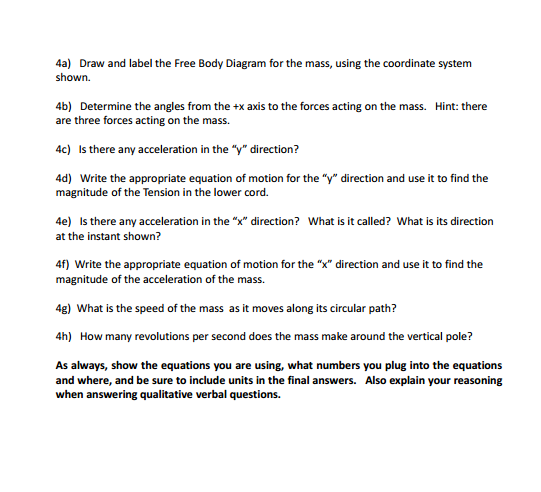 Solved Problem 4 deals with the following situation. A mass | Chegg.com