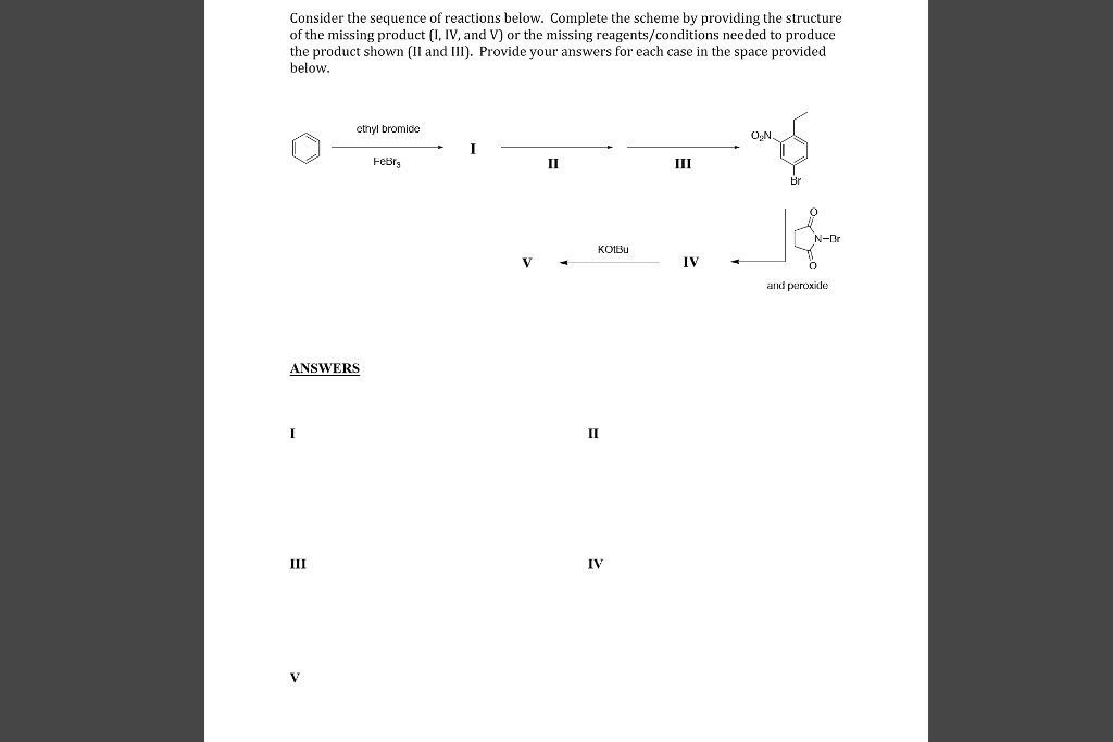 Solved Consider the sequence of reactions below. Complete | Chegg.com