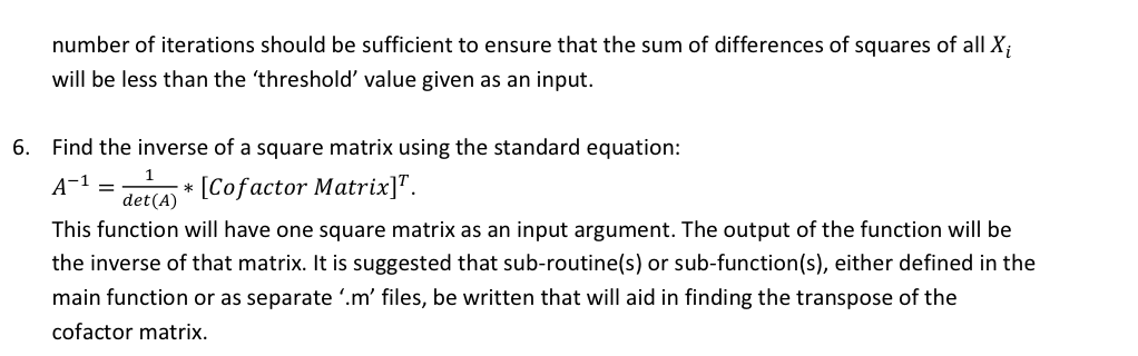 Make flow charts and write user-defined MATLAB | Chegg.com