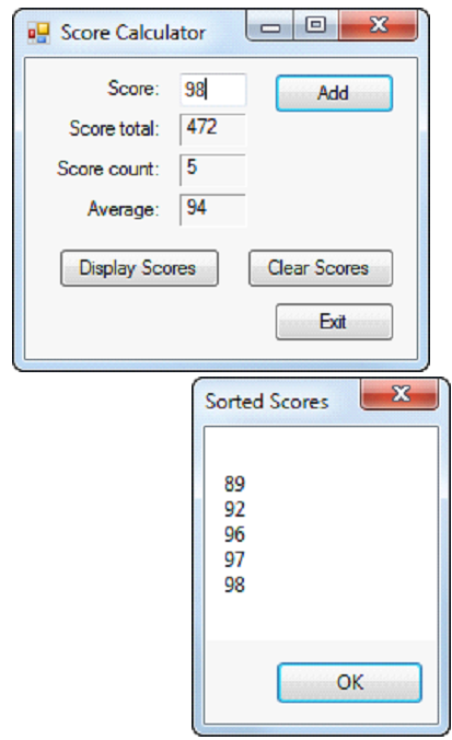 Solved Exercise 8.1 X Accumulate Test Score Data Using an | Chegg.com