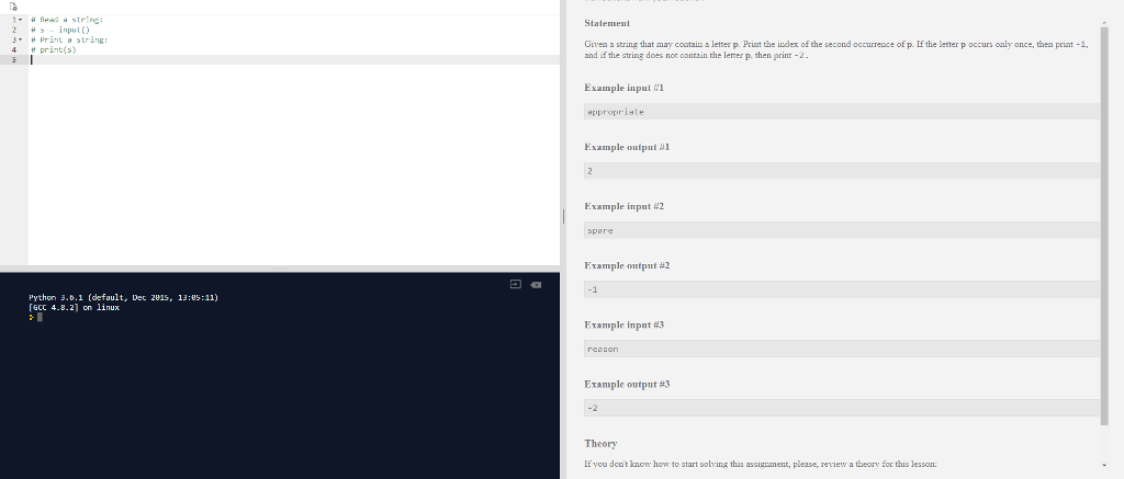 Solved Statement 2 Hinput) !" Print 비 string: print s) Given | Chegg.com