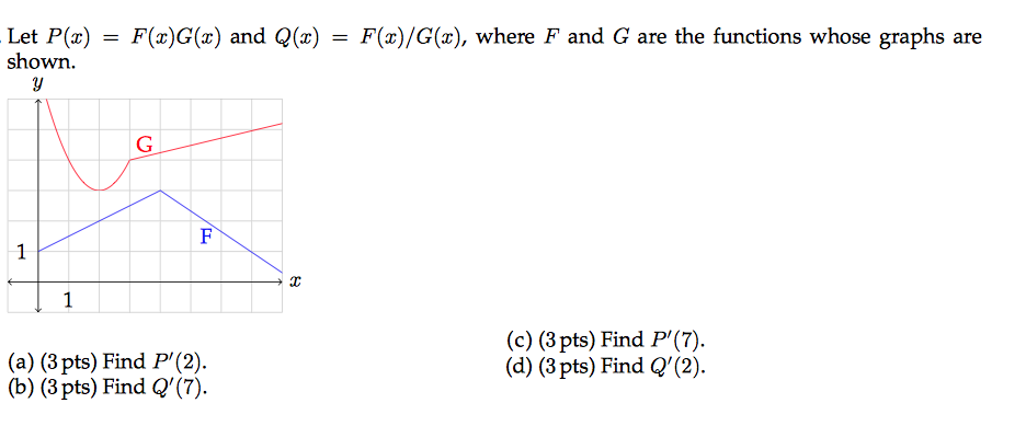 Solved Let P(x) = F(x)G(x) and Q(x) = F(x)/G(x), where F and | Chegg.com