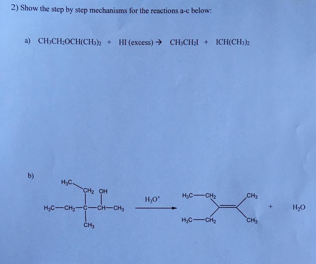 Solved Show the step by step mechanisms for the reactions | Chegg.com