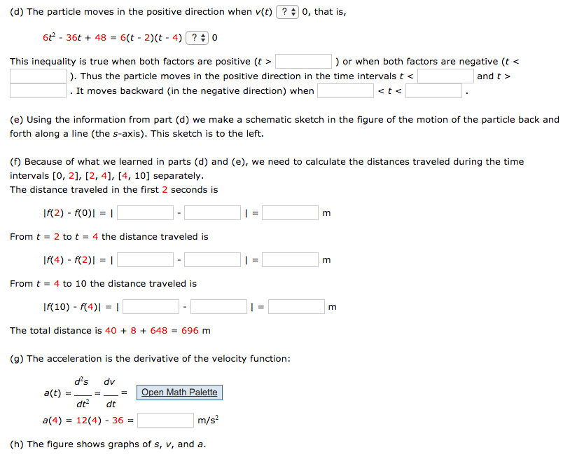 Solved EXAMPLE 1 The position of a particle is given by the | Chegg.com