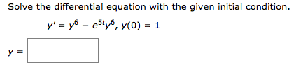 Solved Solve the differential equation with the given | Chegg.com