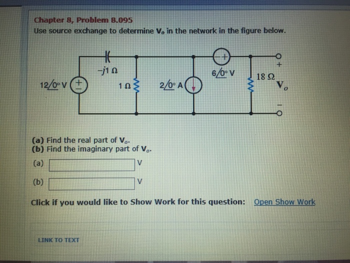 Solved Use source exchange to determine V_o in the network | Chegg.com