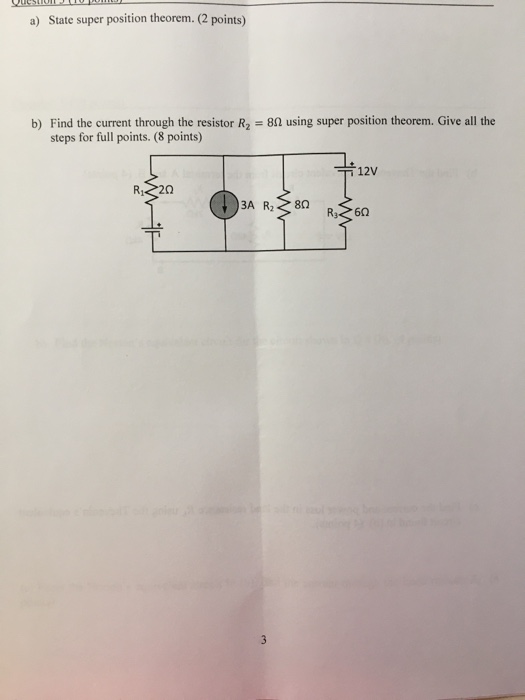 Solved State super position theorem. b) Find the current | Chegg.com