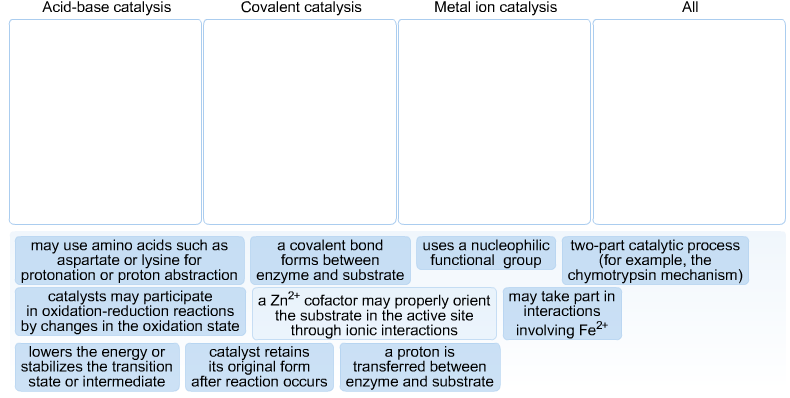 Solved Enzymes use several types of catalytic mechanisms. | Chegg.com