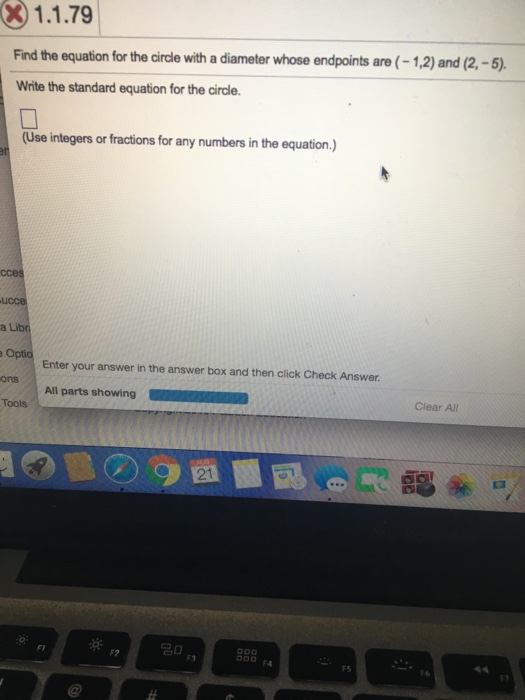 Solved Find the equation for the circle with a diameter | Chegg.com