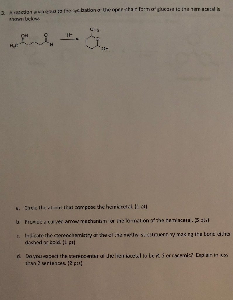 Solved A reaction analogous to the cyclization of the | Chegg.com