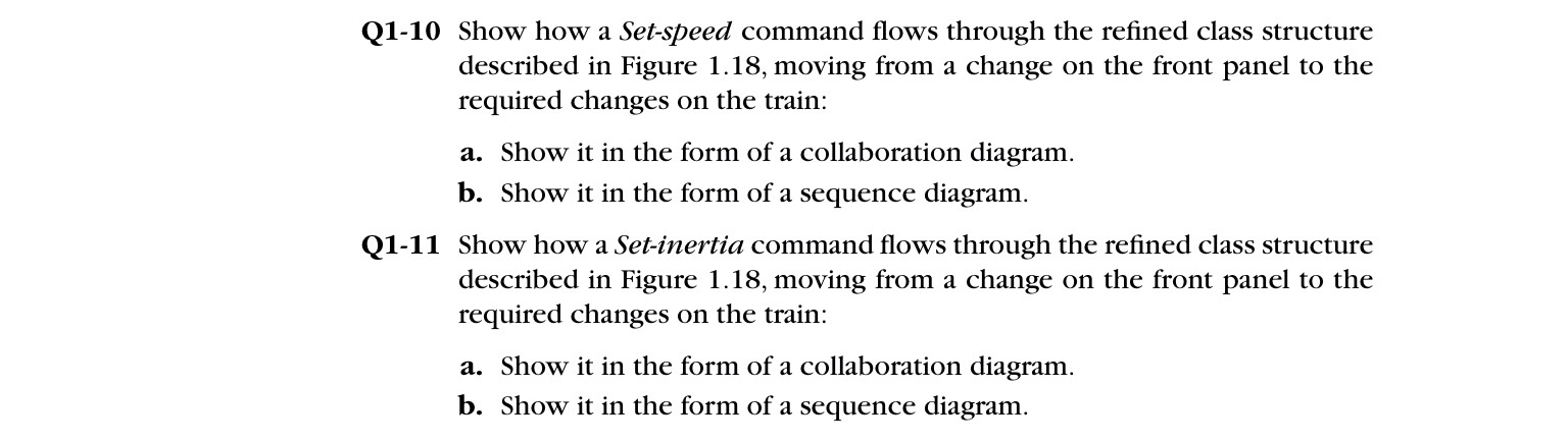 Show how a Set-speed command flows through the | Chegg.com