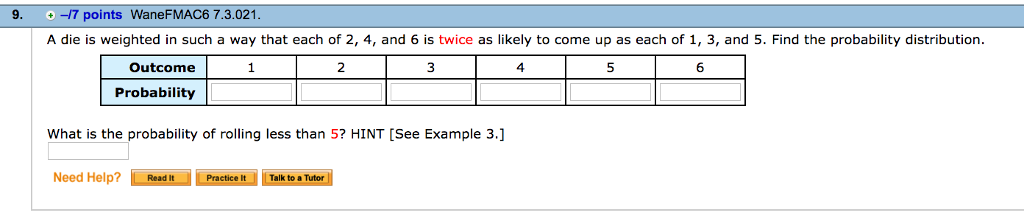 Solved A die is weighted in such a way that each of 2, 4, | Chegg.com