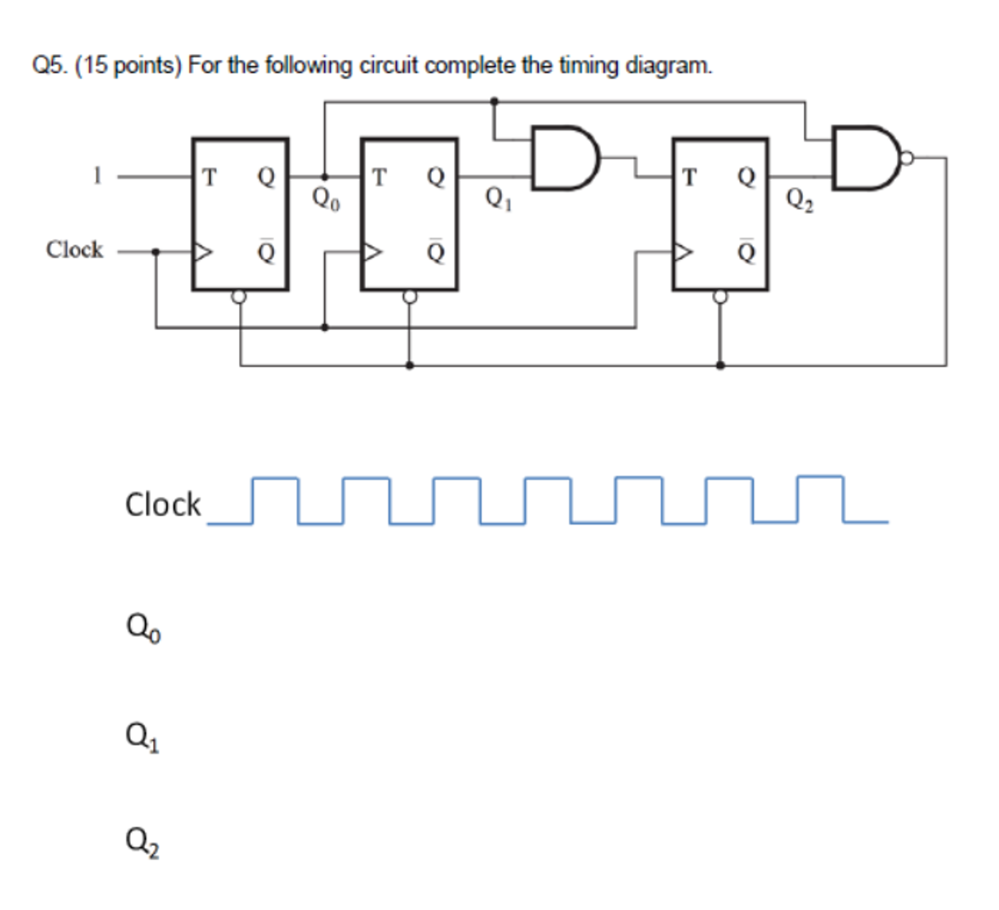 For the following circuit complete the timing | Chegg.com For the following circuit complete the timing | Chegg.com