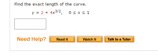 Solved Find the exact length of the curve. y = 2 + 4x^3/2, | Chegg.com