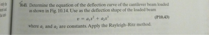 Solved Determine the equation of the deflection curve of the | Chegg.com