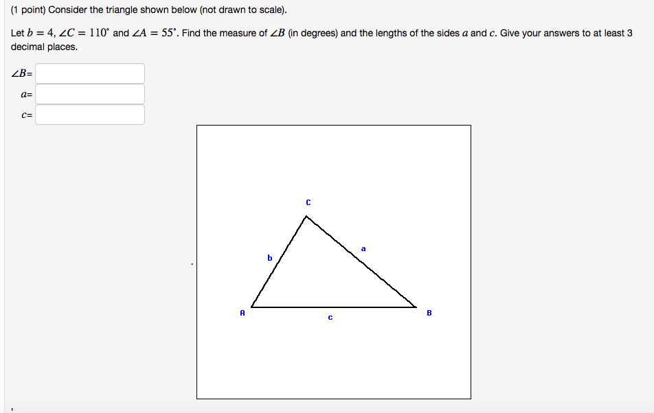 Solved Consider the triangle shown below (not drawn to | Chegg.com