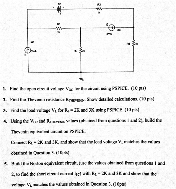 Find The Open Circuit Voltage Voc For The Circuit ... | Chegg.com