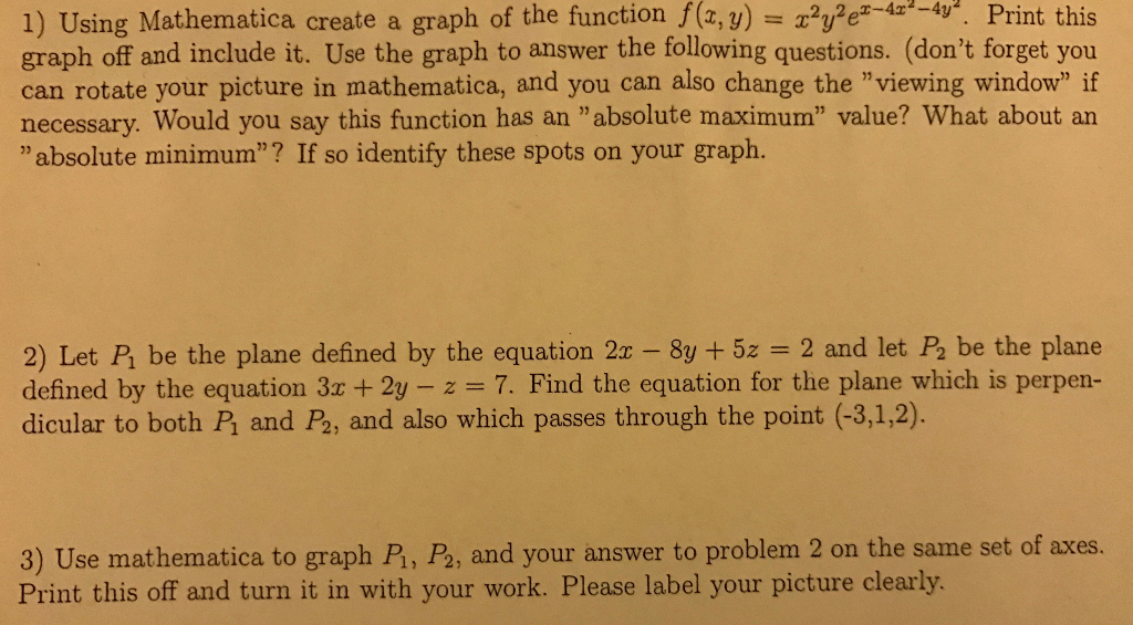 Solved Using Mathematica create a graph of the function f{x, | Chegg.com