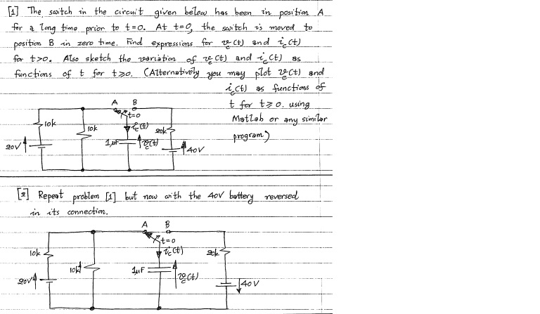 Solved The Switch In The Circuit Given Below Has Been In