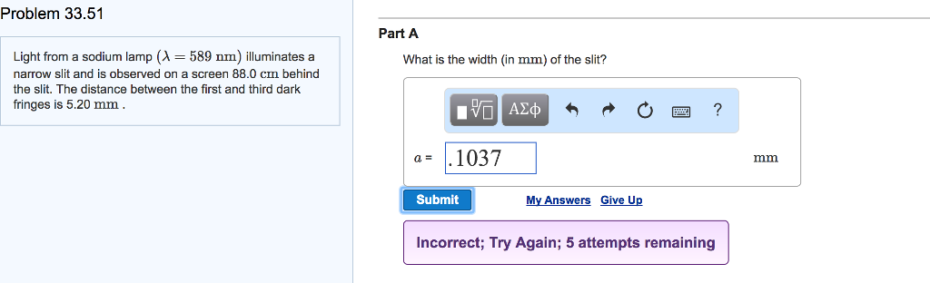 Solved Light from a sodium lamp (lambda = 589 nm) | Chegg.com