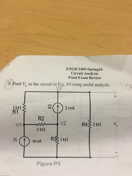 Solved Find V_o in the Circuit in Fin. P3 using nodal | Chegg.com