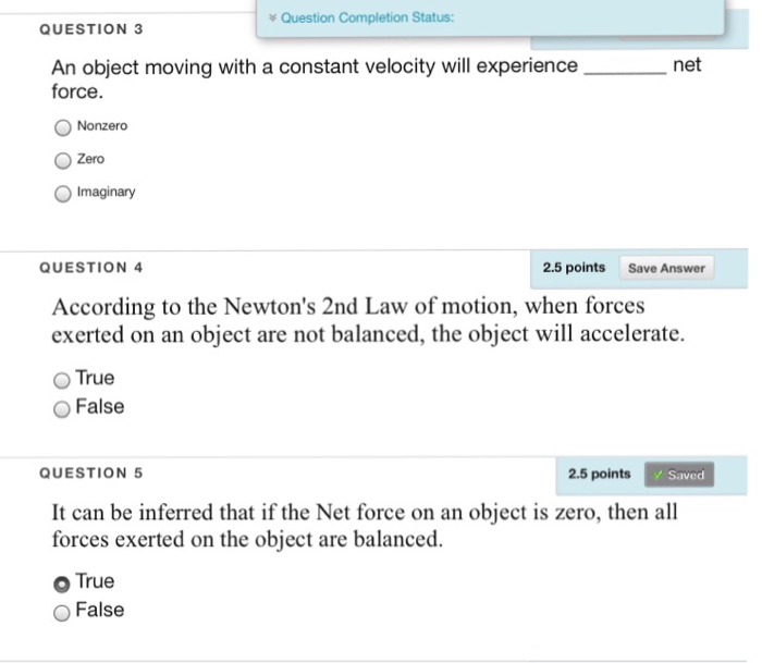 Solved An object moving with a constant velocity will | Chegg.com