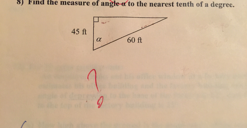 Solved Find the measure of angle a to the nearest tenth of a | Chegg.com