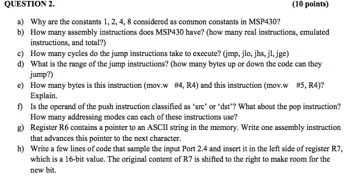Solved QUESTION 2. (10 points) a) Why are the constants 1,2, | Chegg.com