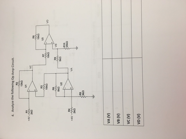 Solved Analyze the following Op Amp Circuit. | Chegg.com