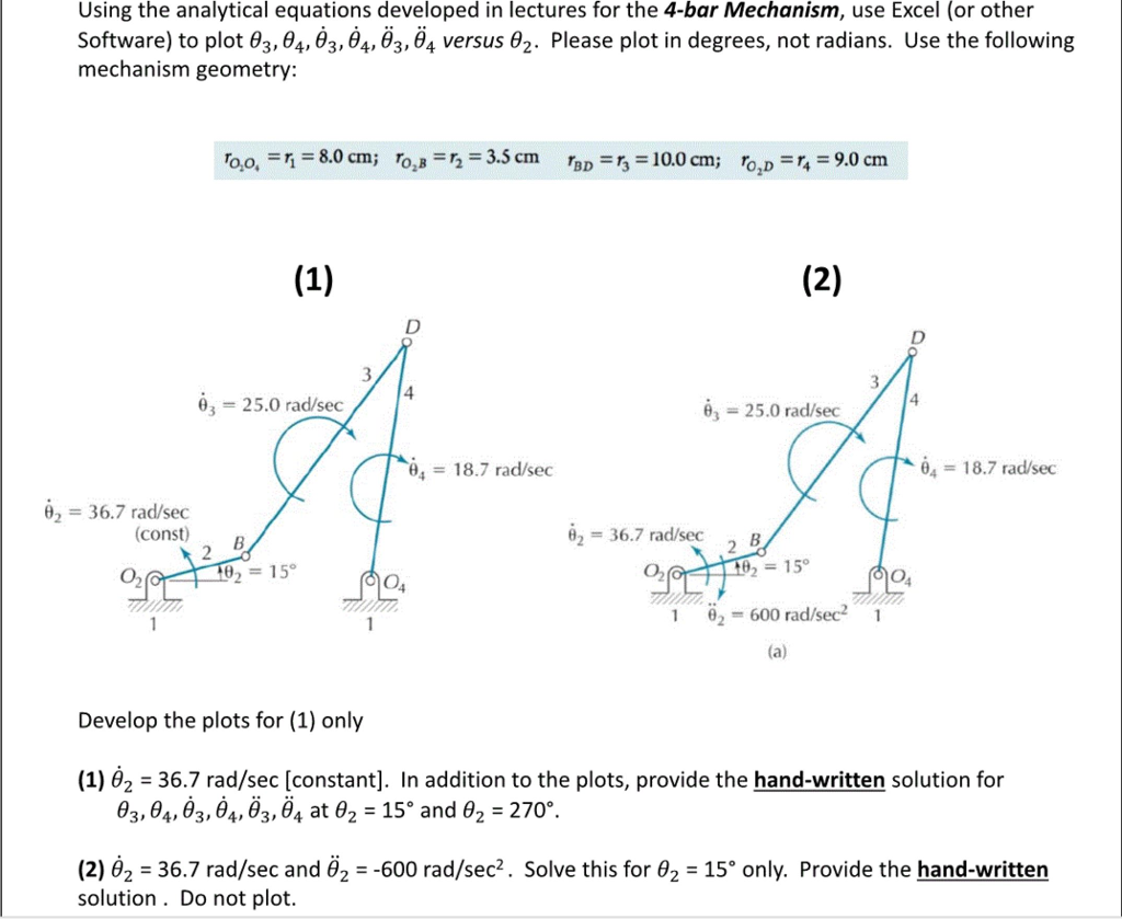 Solved Using the analytical equations developed in lectures | Chegg.com