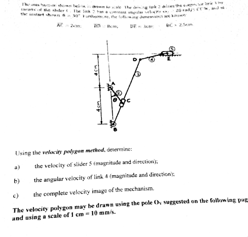Solved Dynamics Velocity Analysis Determine The Velocity