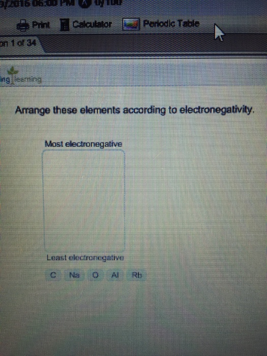 Solved Arrange these elements according to | Chegg.com