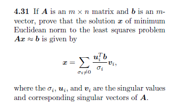Solved 4.31 If A is an m x n matrix and b is an m- vector, | Chegg.com