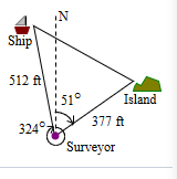 Solved A marine surveyor uses a rangefinder and a compass to | Chegg.com