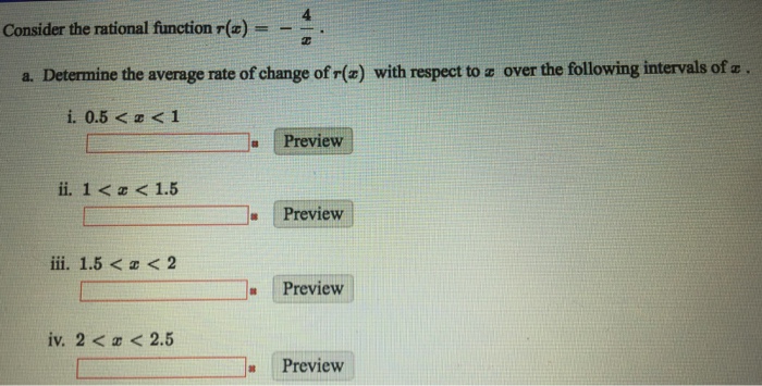 Solved Consider the rational function r(x) = - 4/x. | Chegg.com