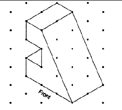 Solved Construct a orthographic 3-view sketch (top, front, | Chegg.com