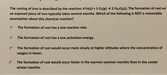 Rusting Of Iron Chemical Reaction
