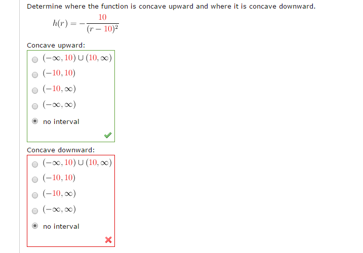 Solved Determine where the function is concave upward and | Chegg.com