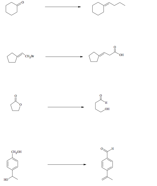 Solved List the reagents or steps need to form the | Chegg.com