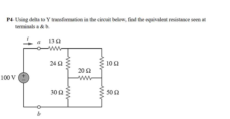 Solved Using delta to Y transformation in the circuit below, | Chegg.com
