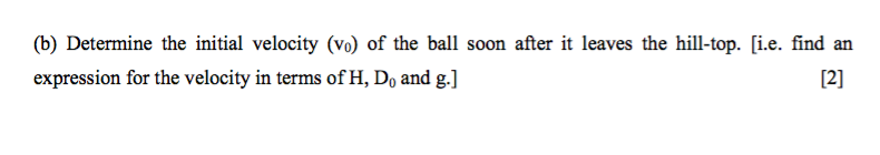 Solved Problem #5: 2D kinematics: Projectile motion: [10] A | Chegg.com