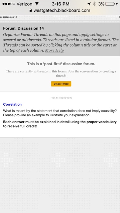 Solved Organize Forum Threads on this page and apply | Chegg.com