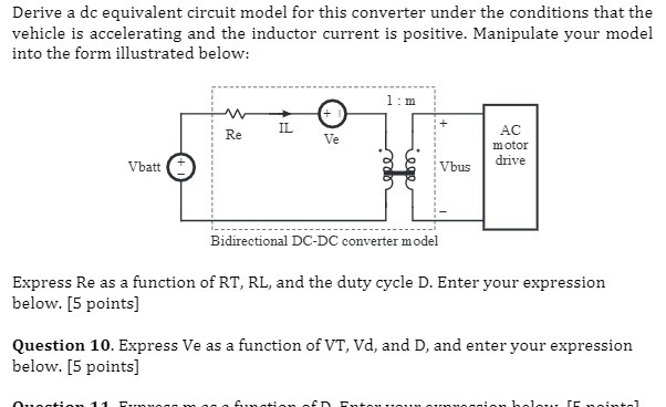 Solved Derive a dc equivalent circuit model for this | Chegg.com
