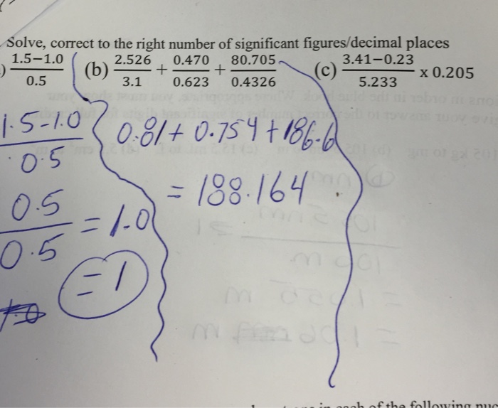 Solved Solve, correct to the right number of significant | Chegg.com