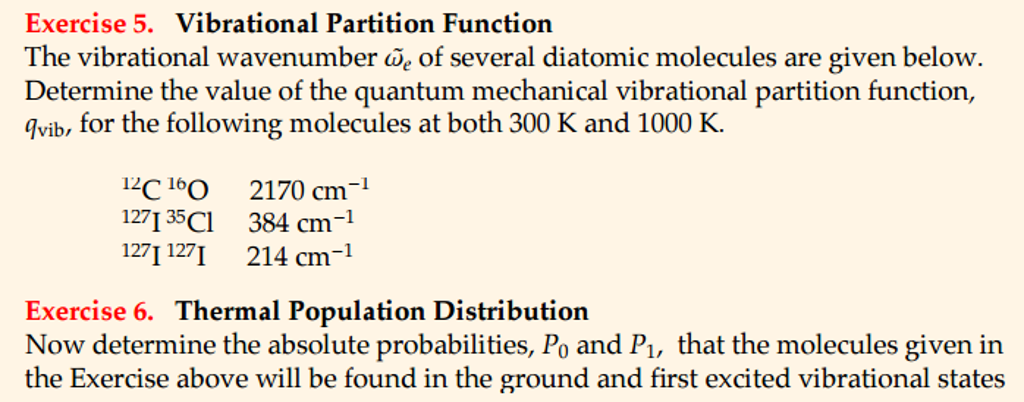 Solved The vibrational wavenumber omega_e of several | Chegg.com